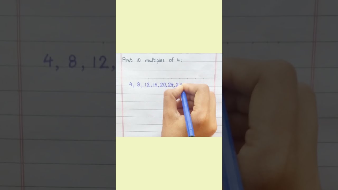 First 10 Multiples Of 4 shorts YouTube First 10 Multiples Of 4 shorts YouTube