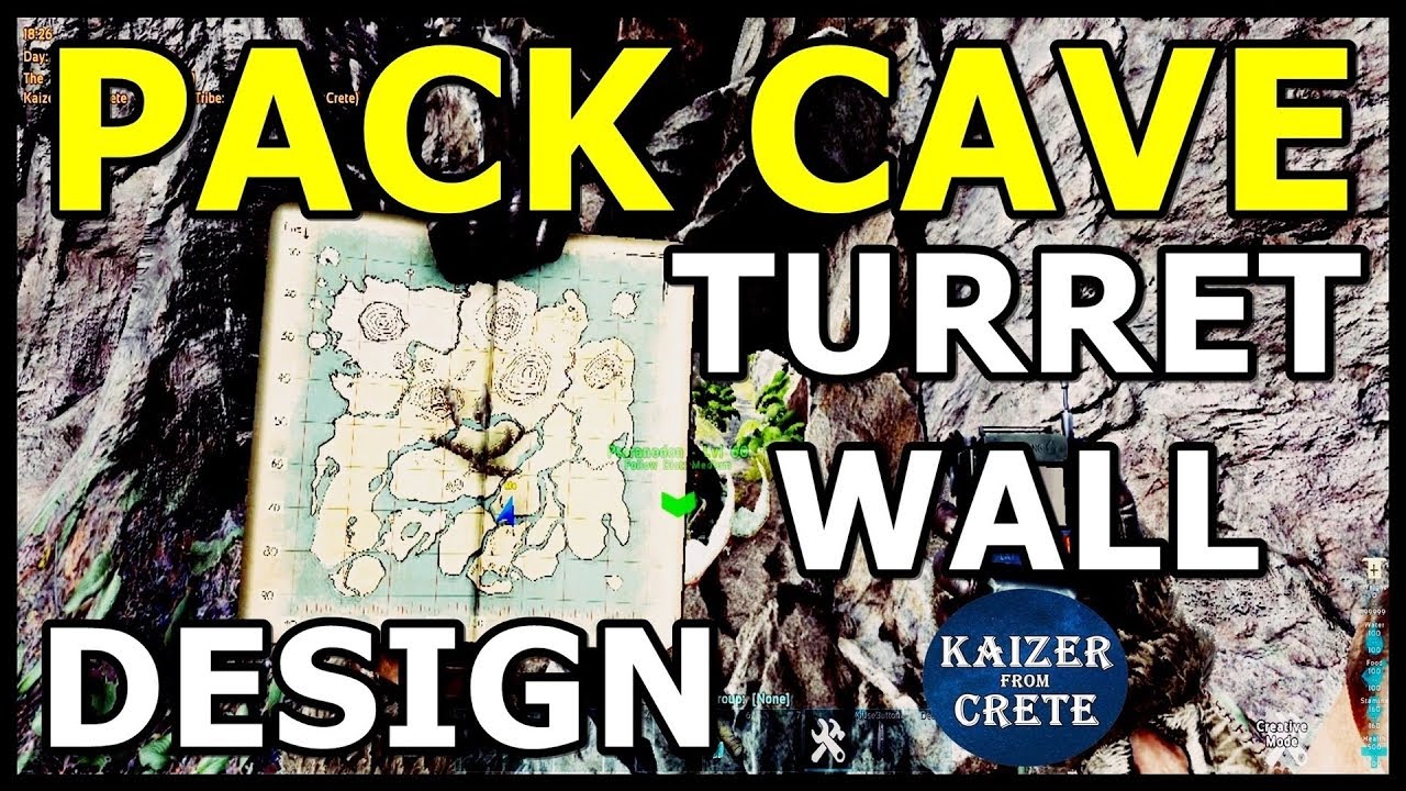 The Island Pack Cave Turret Wall Design - Ark (for) Official PVP - YouTube
