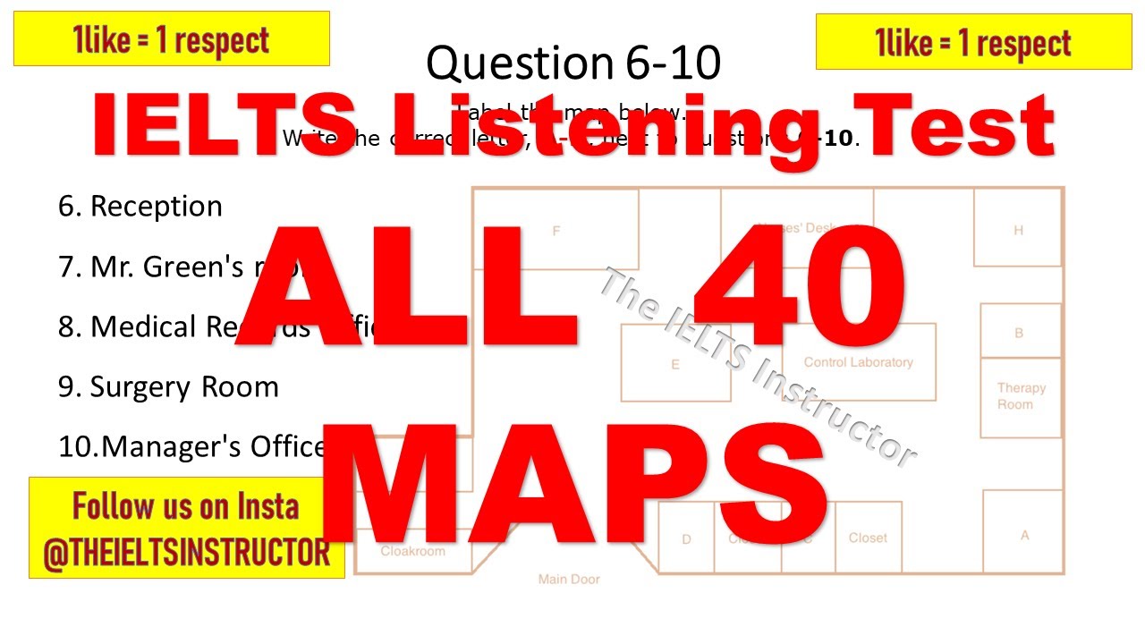 All 40 Maps test 4 - IELTS listening test 2024 - YouTube