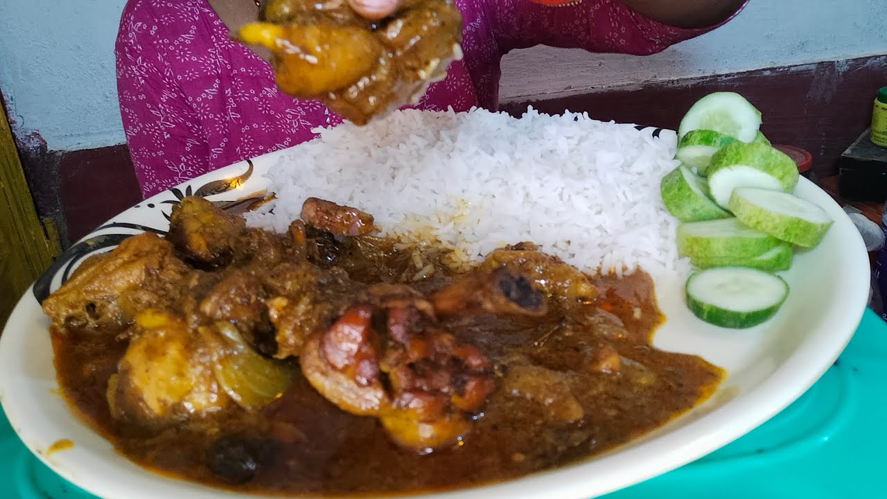 spicy chicken chawal salad Sudha food - YouTube