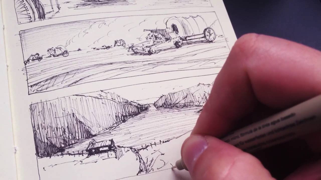 An artist's VLOG#01 - quick composition thumbnail sketches in my ...