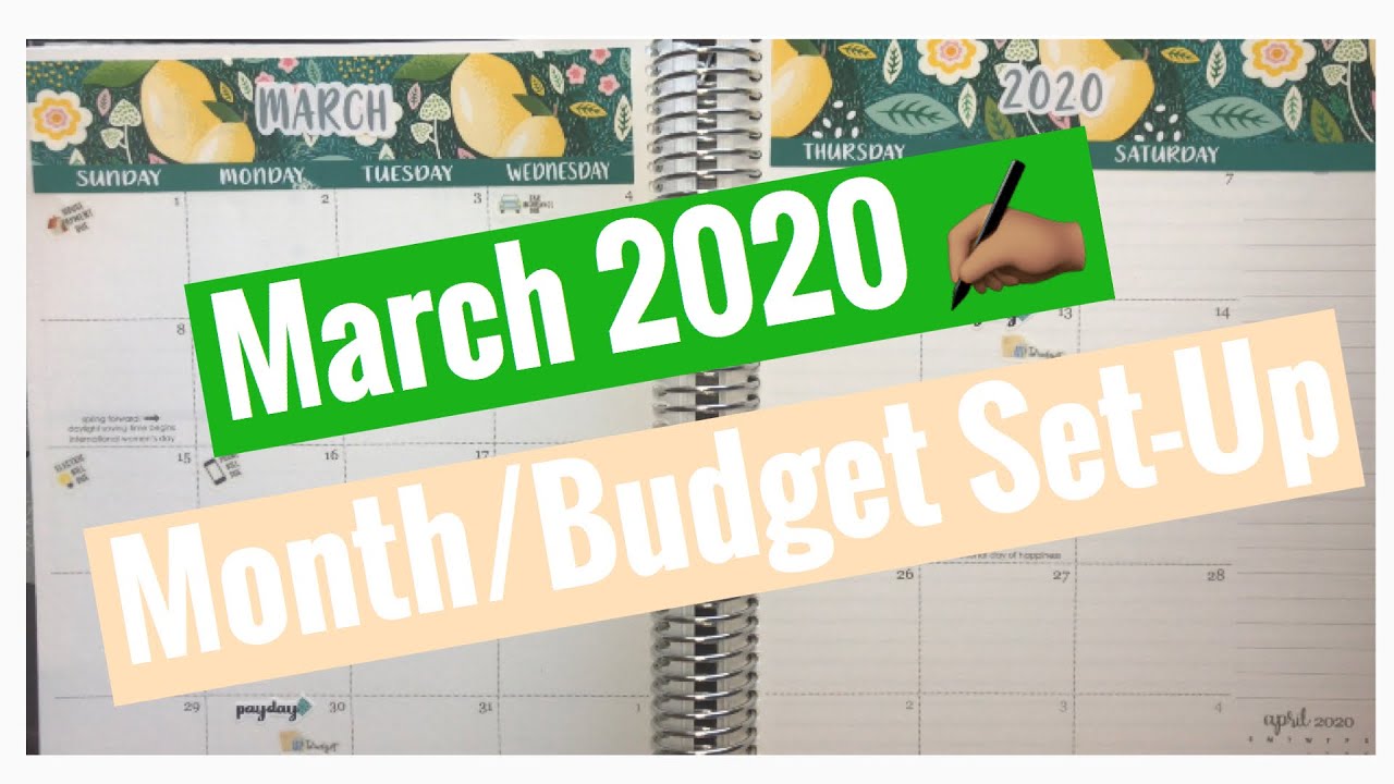 March Monthly Budget Overview | Budget with Me! | Erin Condren Deluxe ...