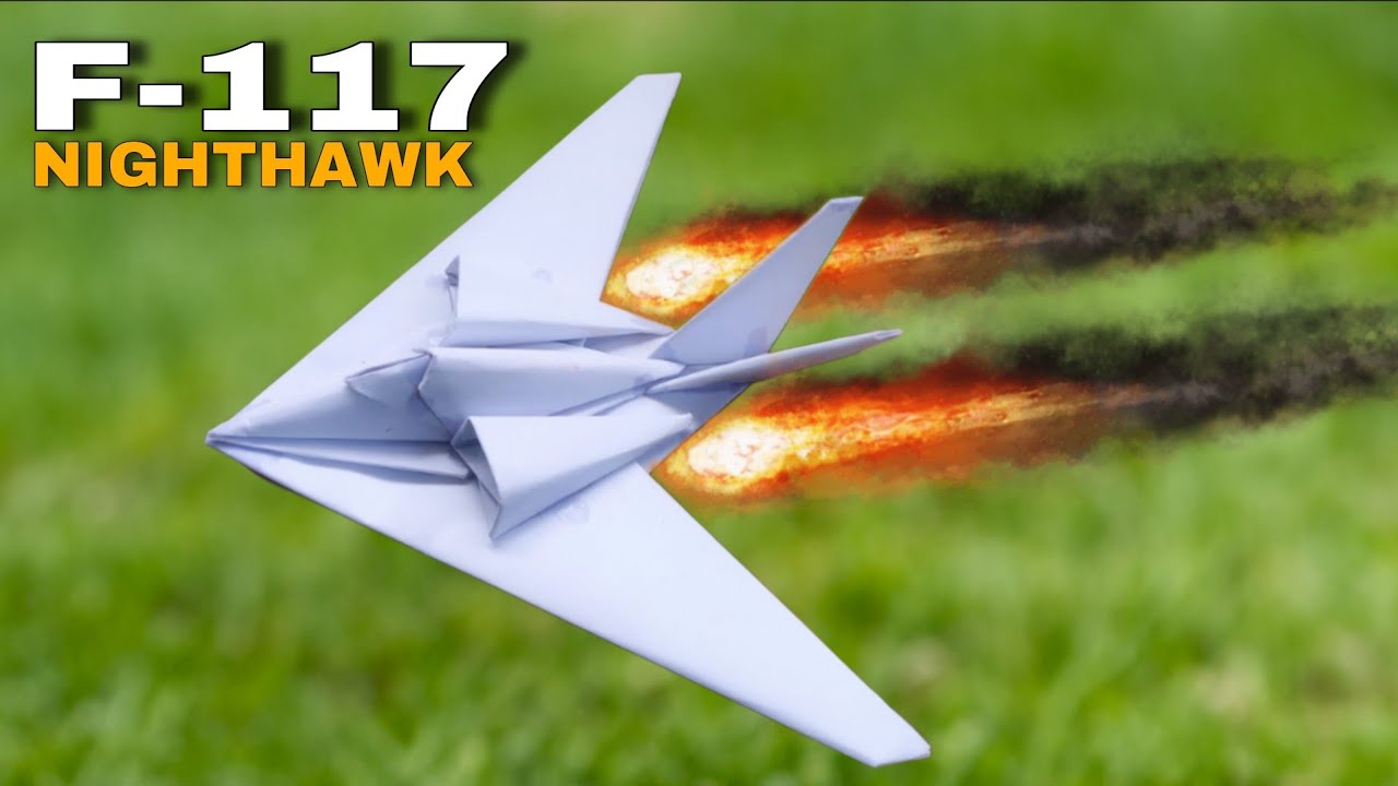 How to make a paper airplane F-117 nighthawk | Paper airplane tutorial - YouTube