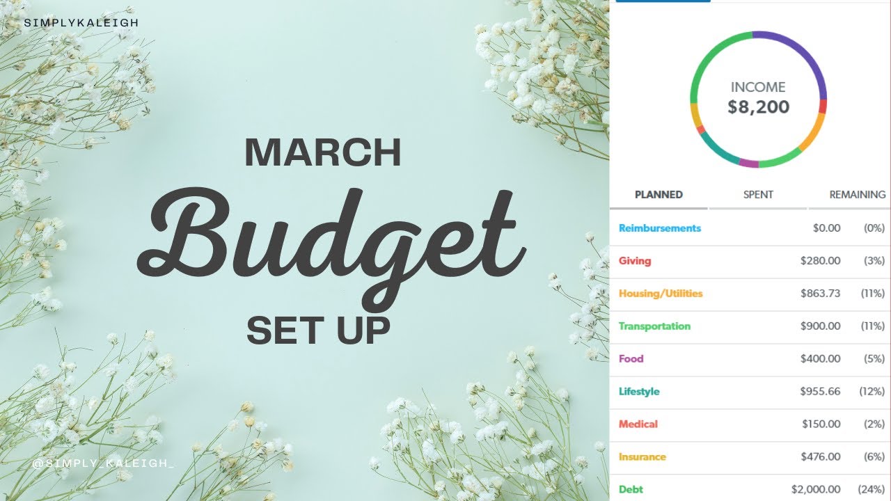 March Budget Set Up | Every Dollar | Budget With Me | The Month We Move ...