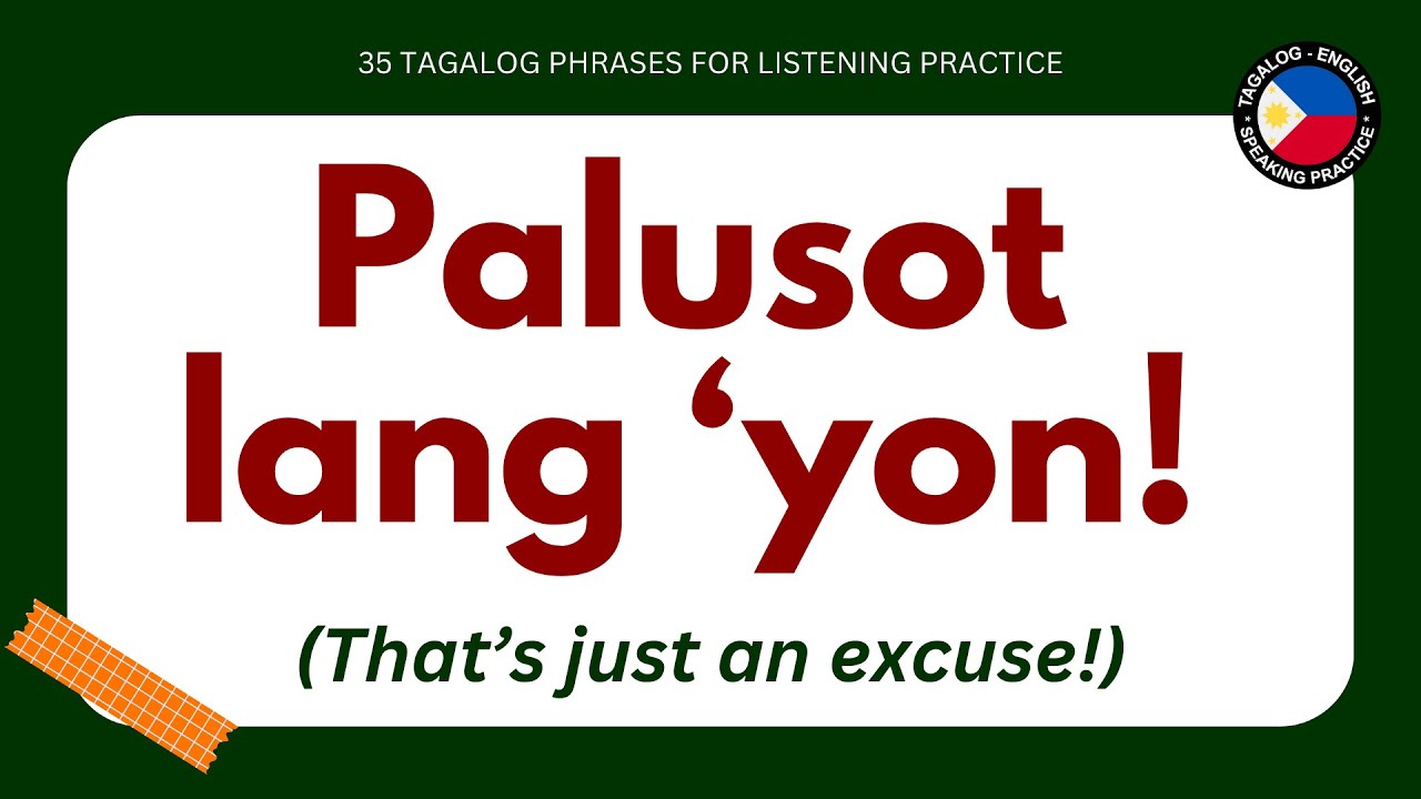 35 TAGALOG PHRASES FOR SPEAKING AND LISTENING PRACTICE | Filipino ...