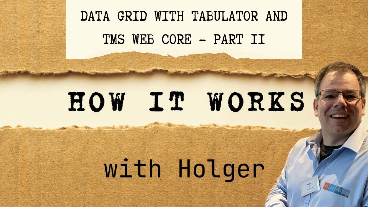 Data grid with Tabulator and TMS WEB Core - Part 2 - YouTube