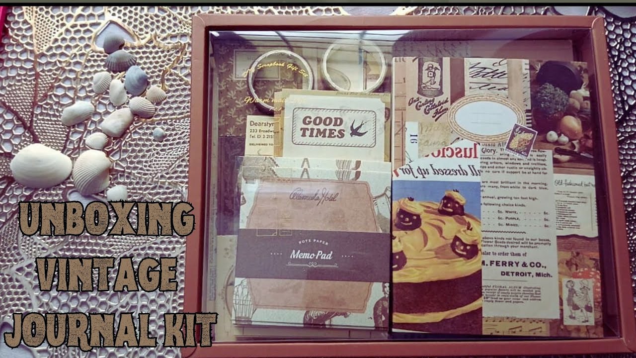 Vintage Journal Kit Unboxing | Aesthetic Stationery Haul #unboxing # ...