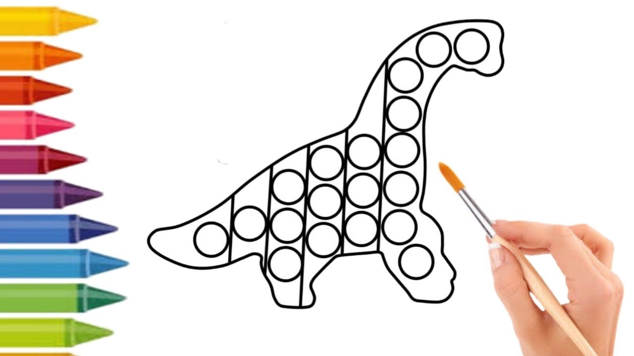 How to draw a brontosaurus dinosaur | Easy way of dinosaur drawing ...