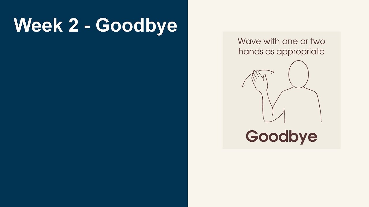 Sign of the Week - Week 2 Goodbye - YouTube