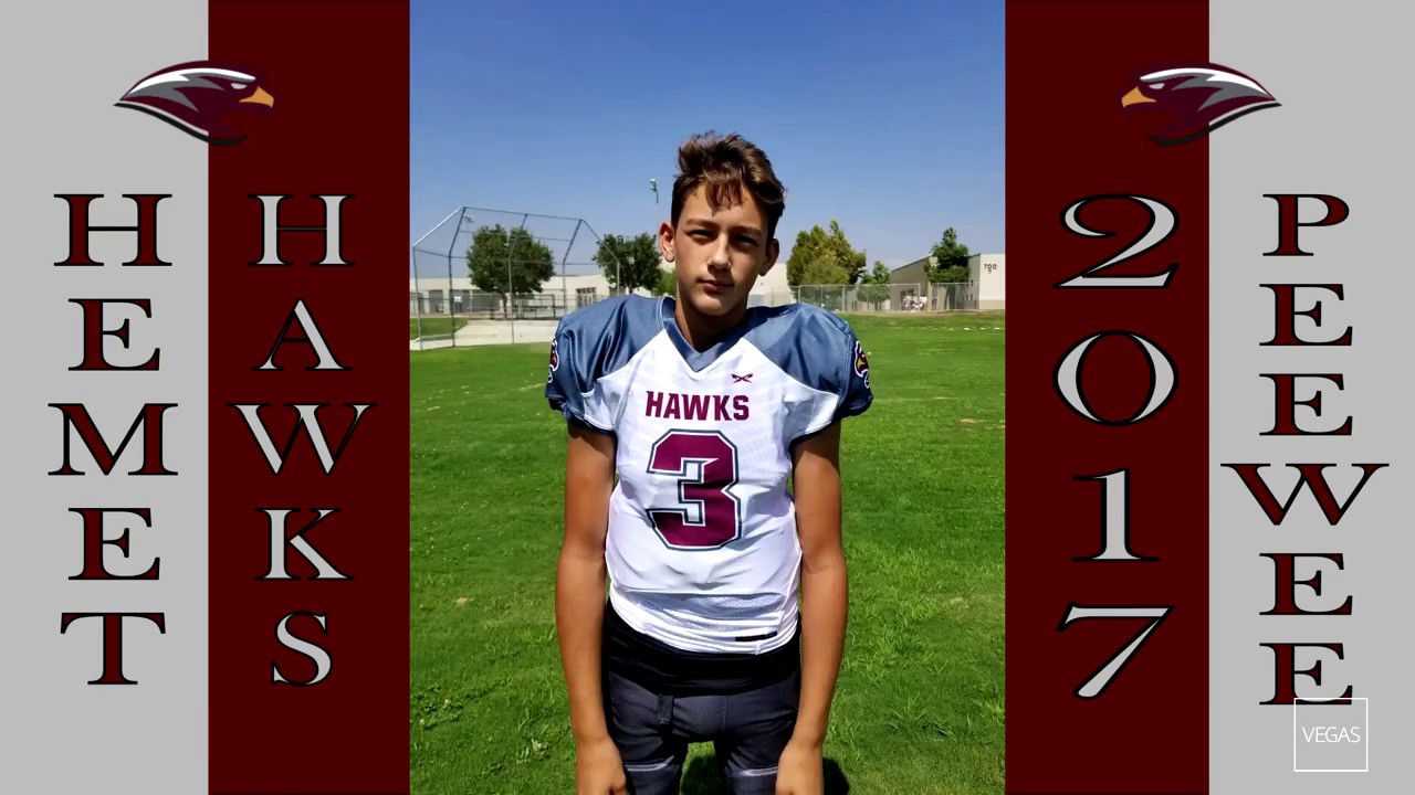 2017 Peewee Game 04 Hemet Hawks vs Banning Broncos - YouTube
