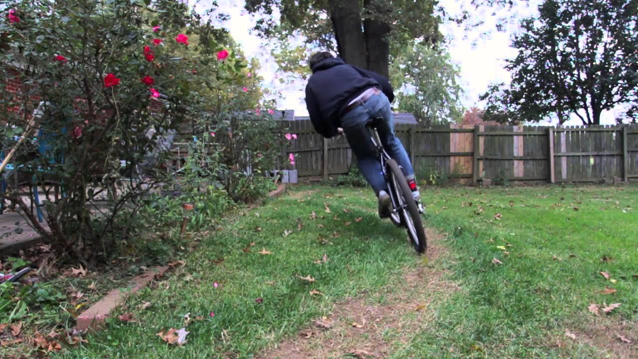 Simple backyard bicycle track - YouTube