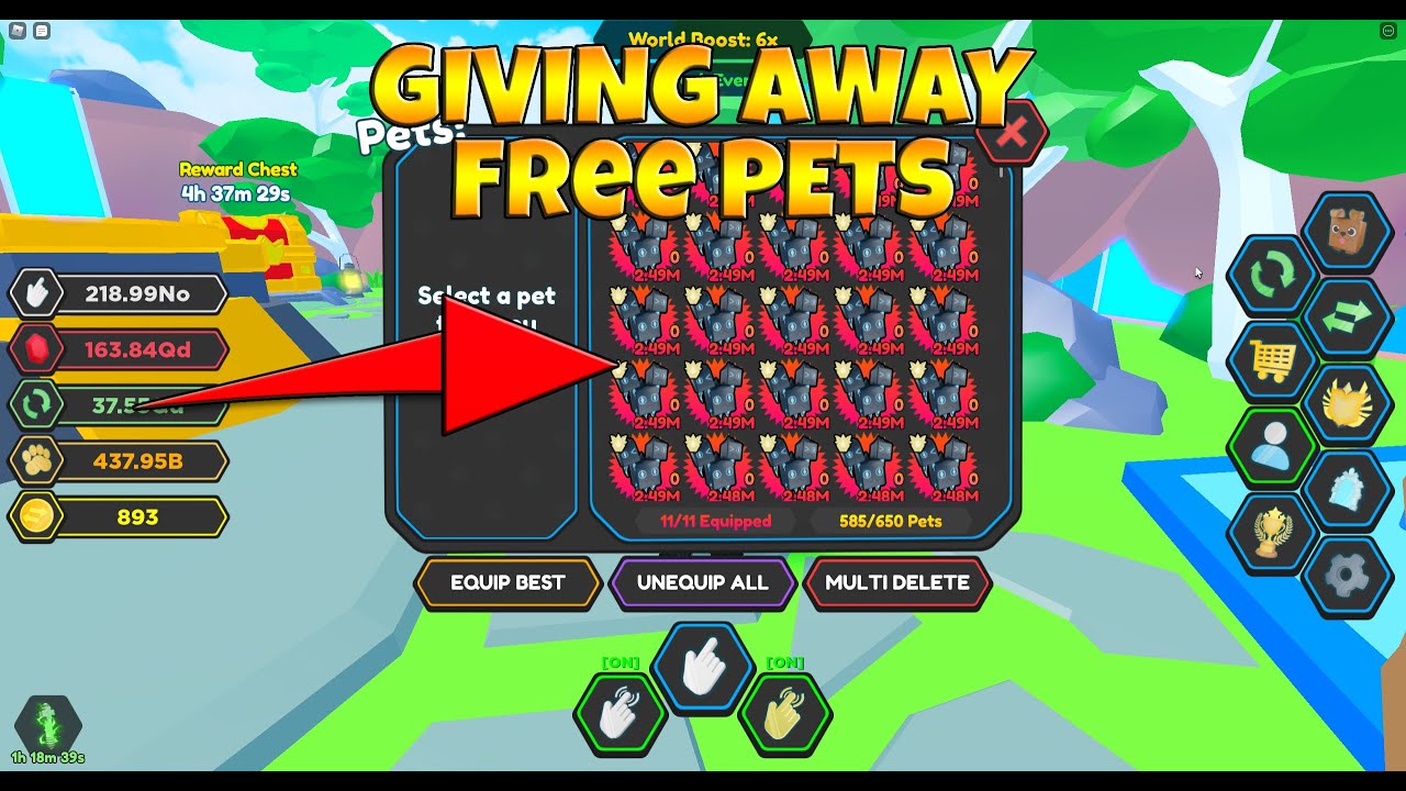 GIVING EXOTIC PETS AWAY IN TAPPING LEGENDS X! - YouTube