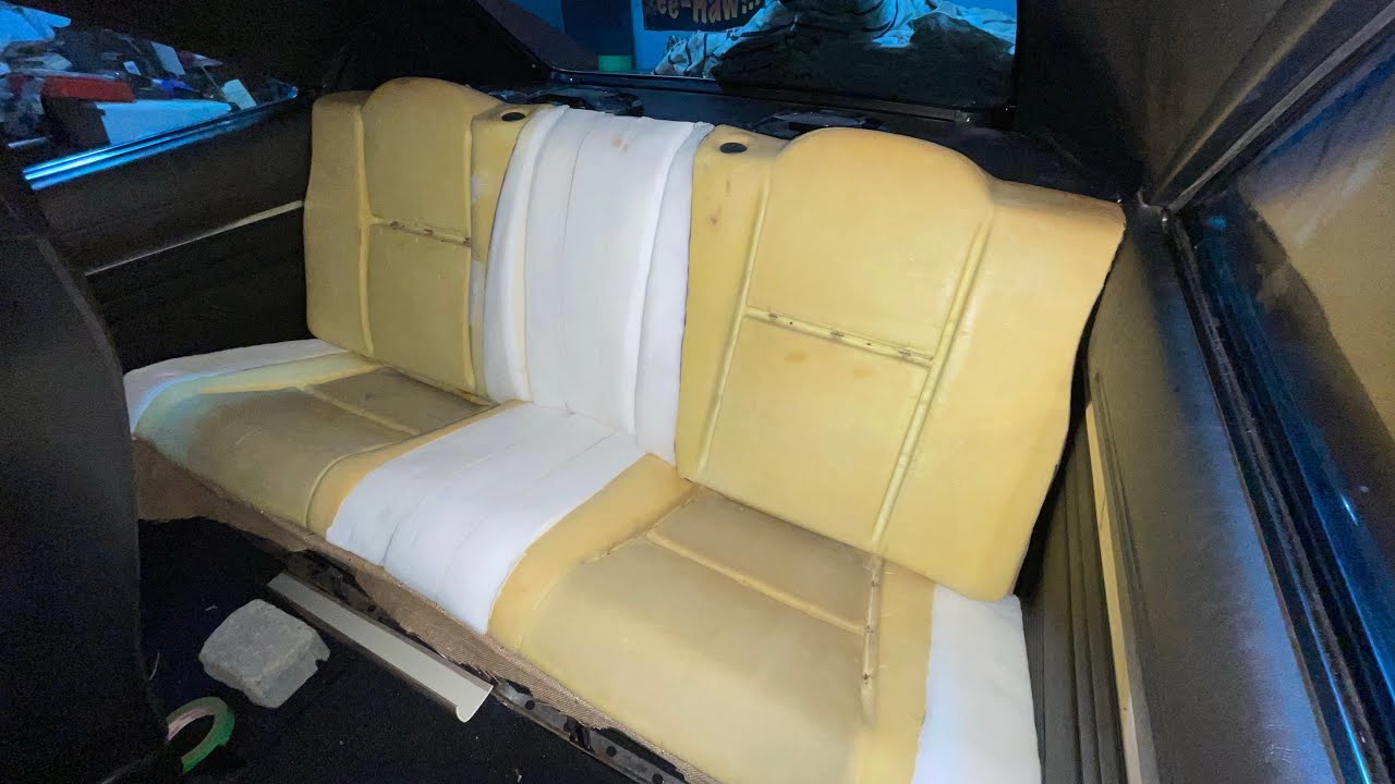 69 Charger restoration. Foaming the seat - YouTube
