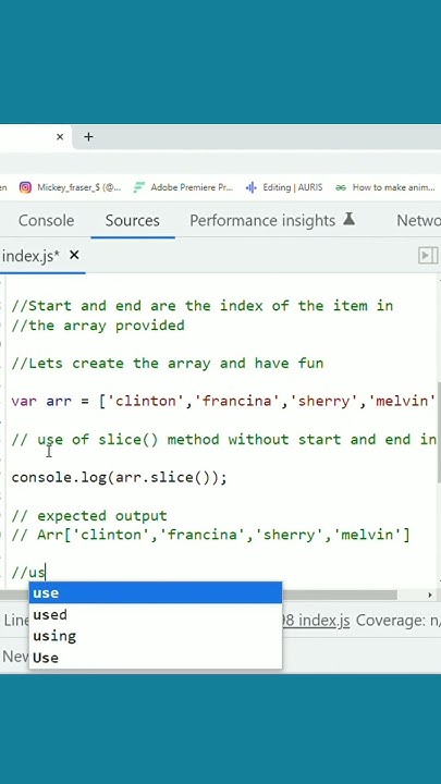 Javascript Array Slice Method Javascript Slice Method Why Is Slice Used Ytshorts