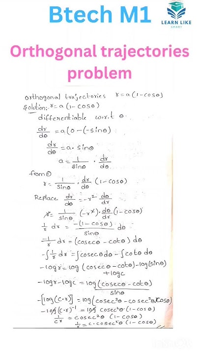 Orthogonal trajectories r = a( 1- cos theta) #maths - YouTube