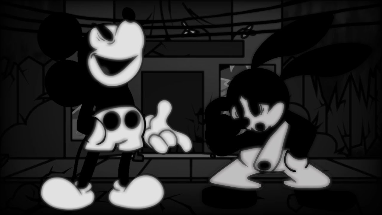 【FNF】Isolated V2 but Mickey Mouse and Oswald sings it - YouTube