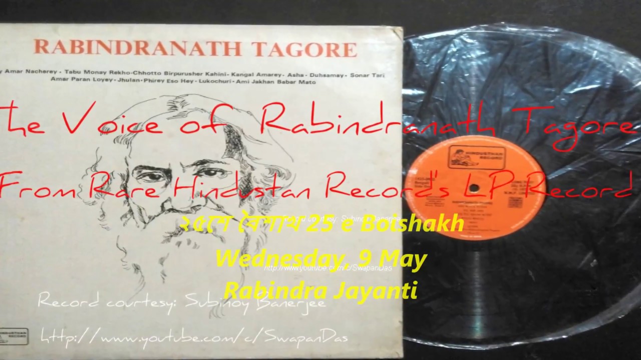 RABINDRANATH TAGORE (Voice Of Rabindranath Tagore) From HINDUSTAN ...