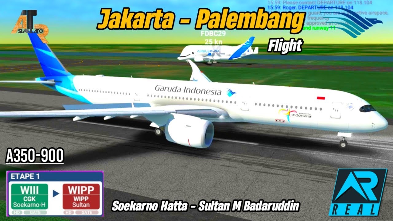 RFS || A350-900 Garuda Indonesia Flight Soekarno Hatta Jakarta - Sultan ...