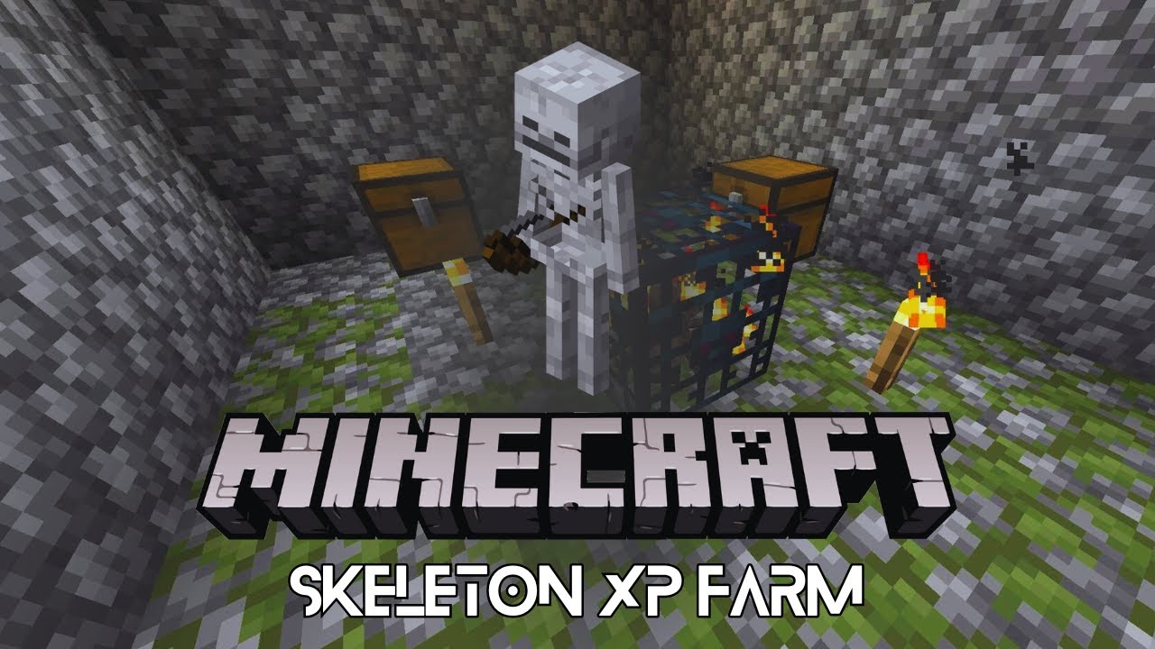 Minecraft SUPER EFFICIENT Skeleton Spawner XP Farm - YouTube