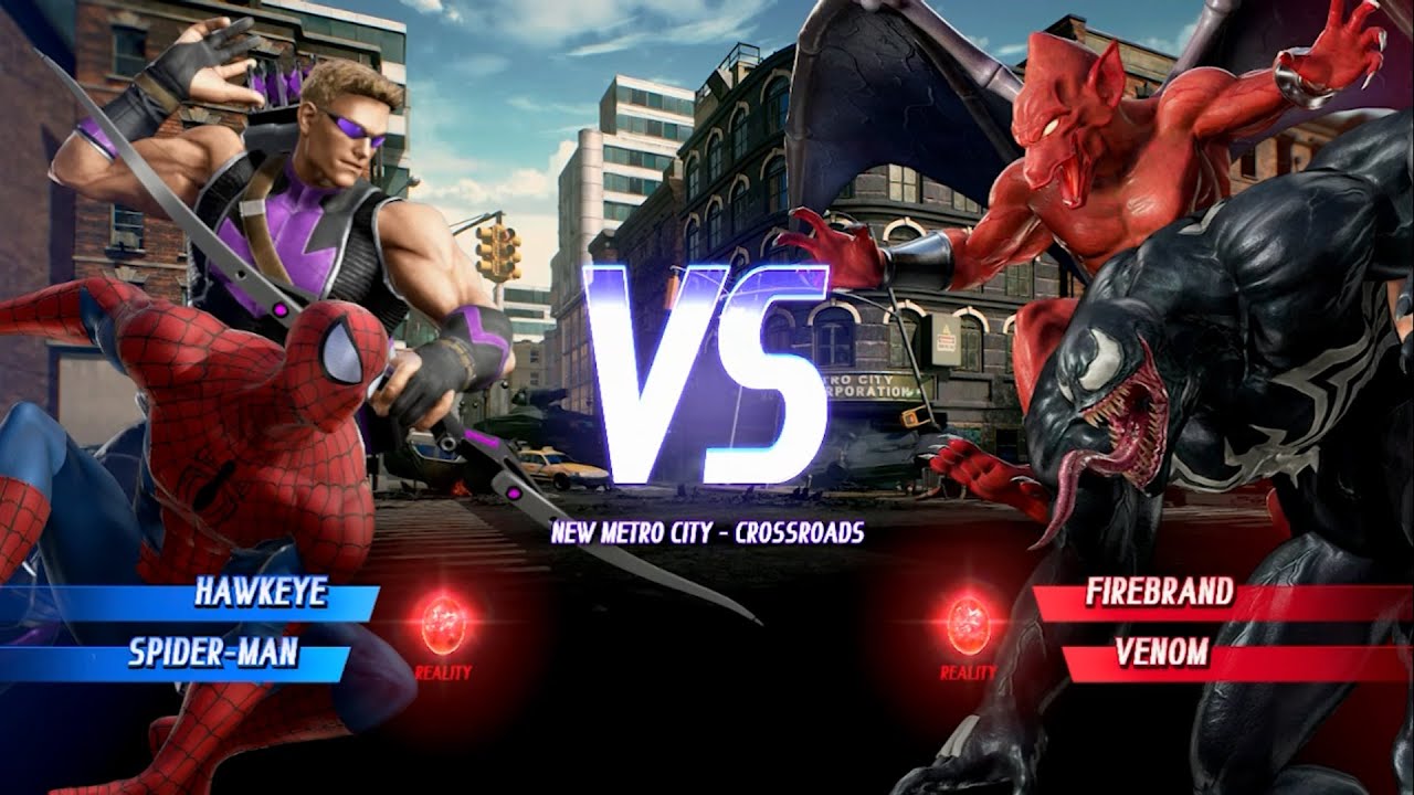 Hawkeye & Spider-Man vs Firebrand & Venom - Marvel vs Capcom: Infinite ...