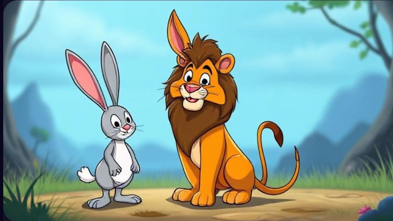 Little children poem ( Sher or Khargosh ki kahani) lion and Rabbit ...