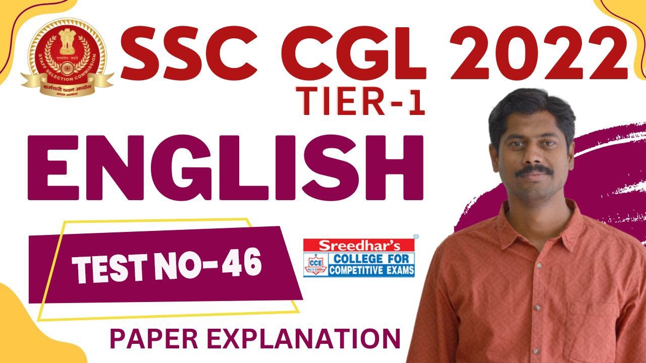 SSC CGL 2022 TIER 1 MOCK TEST NO-46 | ENGLISH PRACTICE SET WITH ...