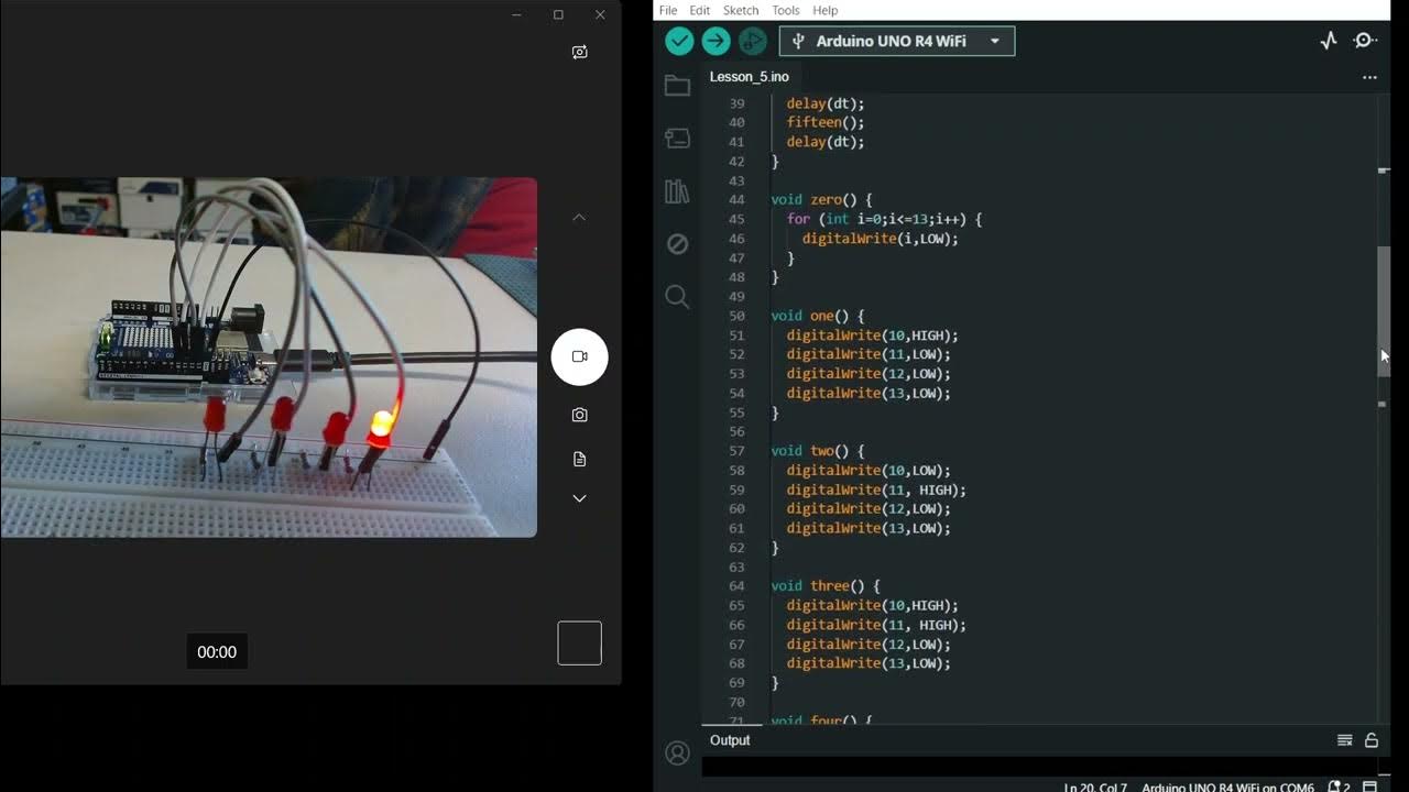 Paul McWhorter, Arduino Uno R4, Lesson 5, https://youtu.be/cSOpMpynXAI?si=NX1517ipDnLKgDfh - YouTube