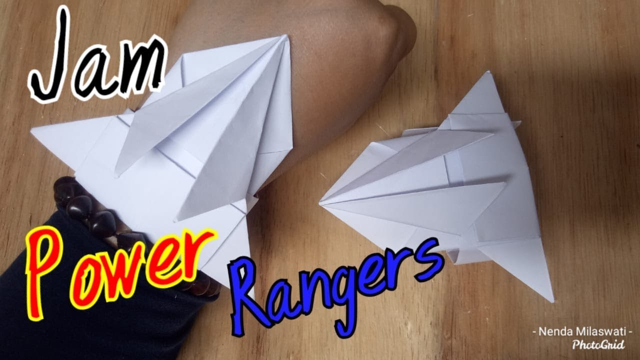 Cara membuat jam power rangers dari kertas - YouTube
