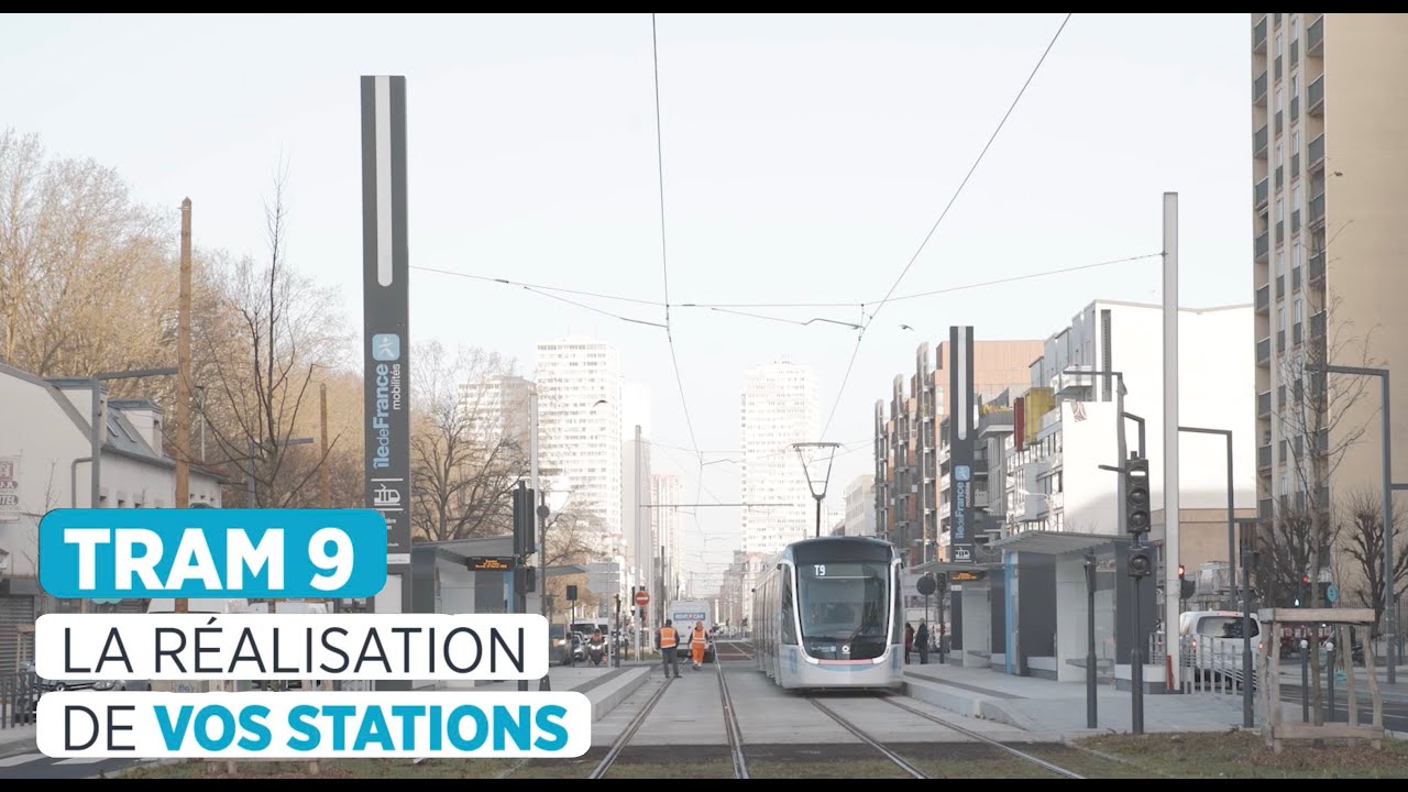 Tram 9 : La réalisation de vos stations - YouTube