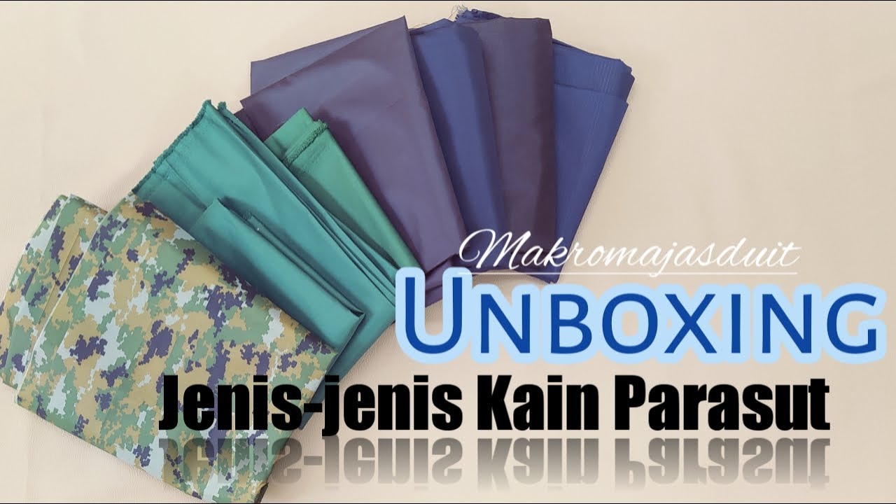 Unboxing kain parasut taslan, parasut ripstop parasut t190 dll - YouTube