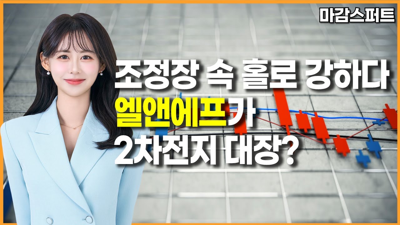 마감 스퍼트 조정장 속 홀로 강하다엘앤에프가 2차전지 대장 머니투데이방송 증시 증권 Youtube