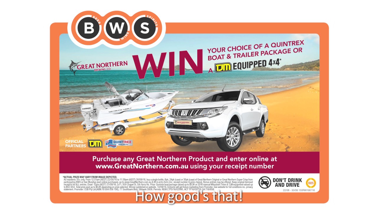 BWS Great Northern Beer Promo - YouTube