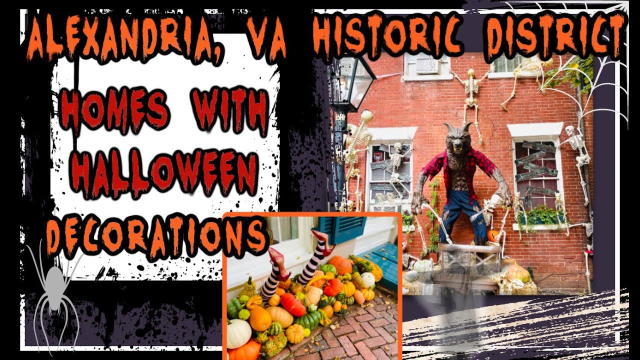 Spooky Halloween Decorations Homes in the Historic District in ...