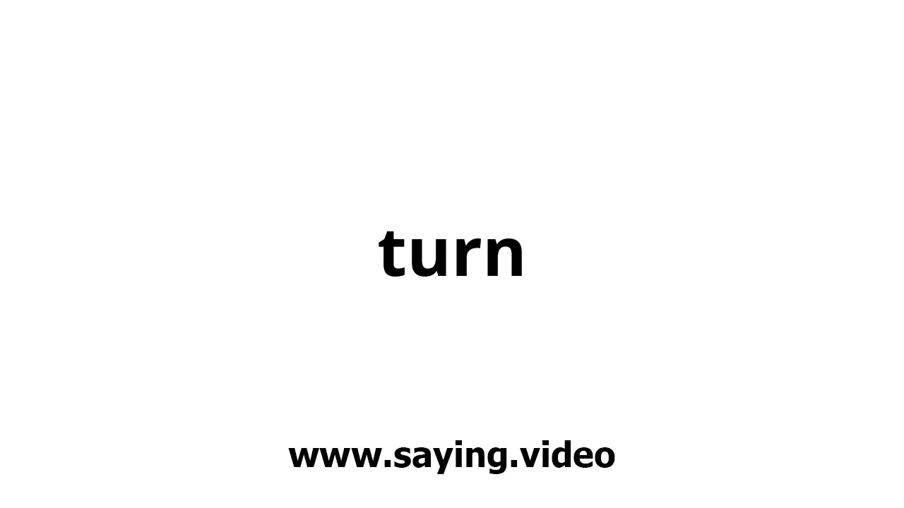 How To Say Turn In English YouTube how-to-say-turn-in-english-youtube
