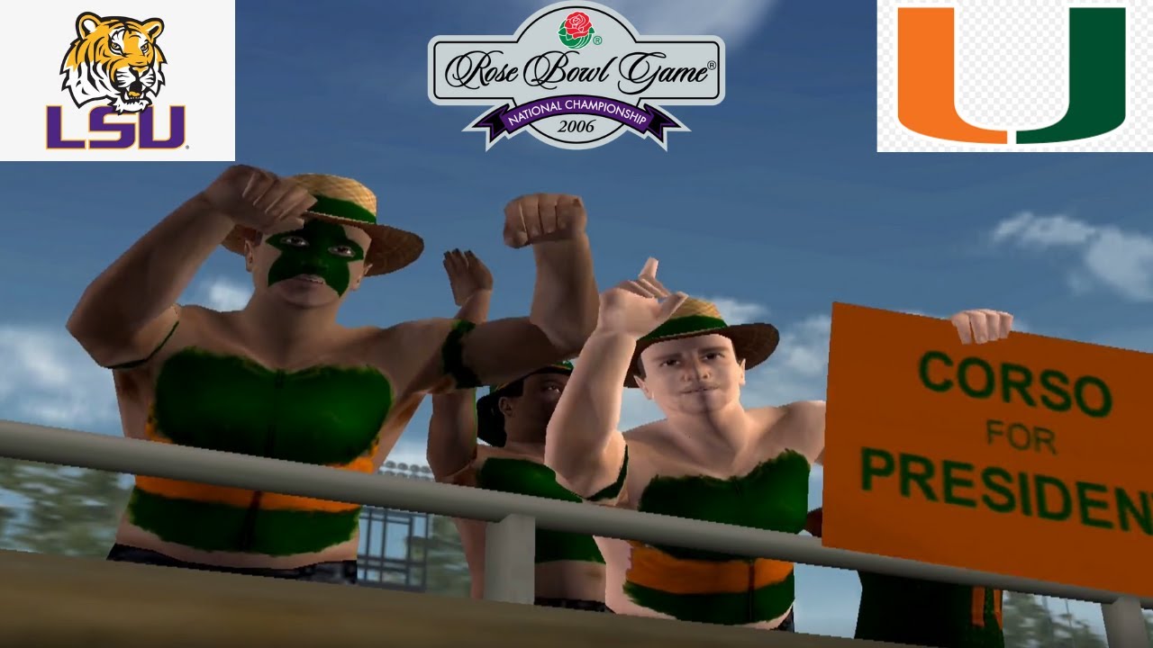 NCAA 06 - 2006 BCS National Championship - #2 LSU vs #1 Miami - YouTube