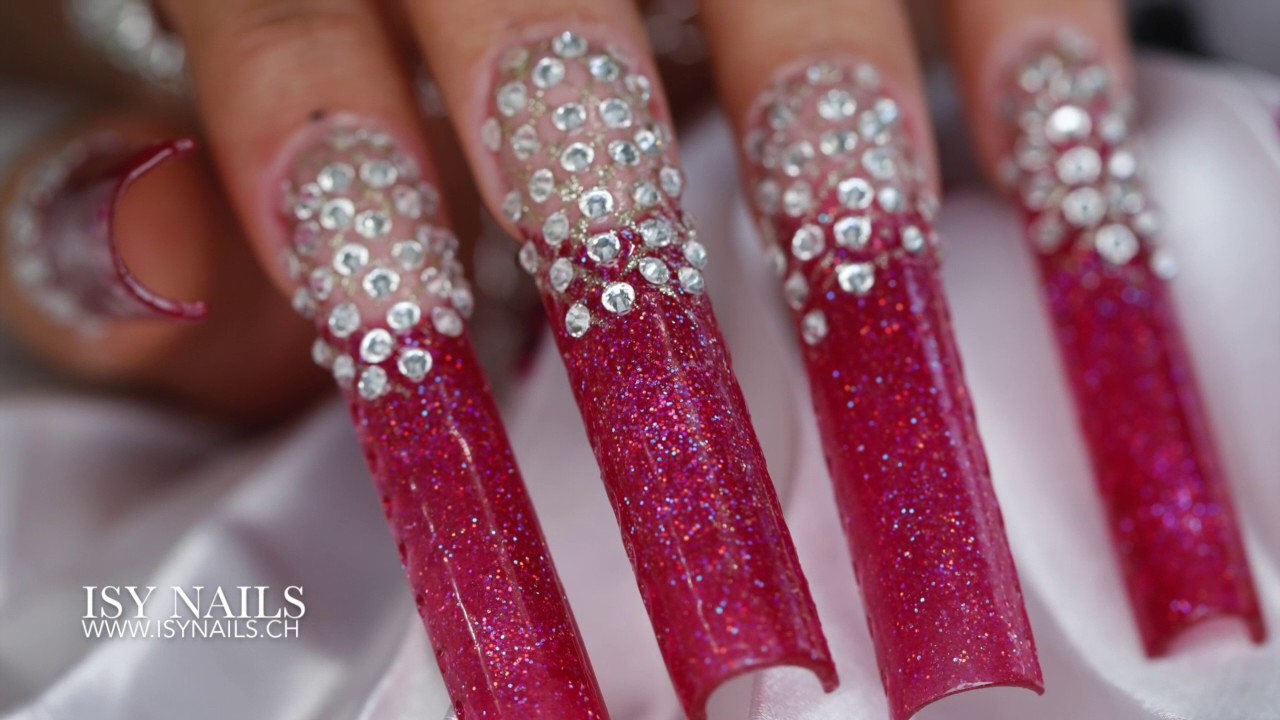 Long XXL Nails Square - Xtreme long Nails - YouTube