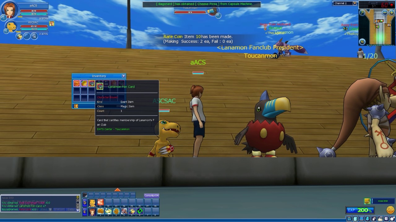 7 LANAMON FAN CARD GRATIS = 10 RARE COIN GRATIS!!! DIGIMON MASTER - YouTube