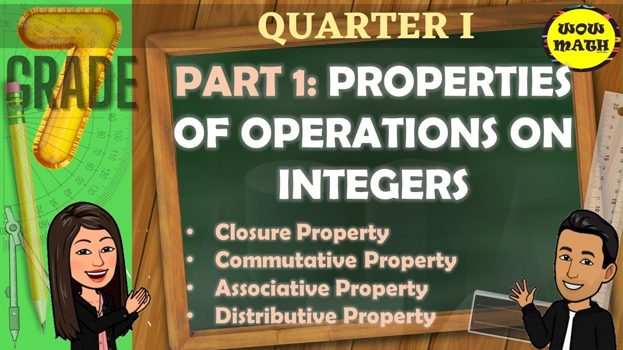 PART 1: PROPERTIES OF OPERATIONS ON INTEGERS || GRADE 7 MATHEMATICS Q1 ...