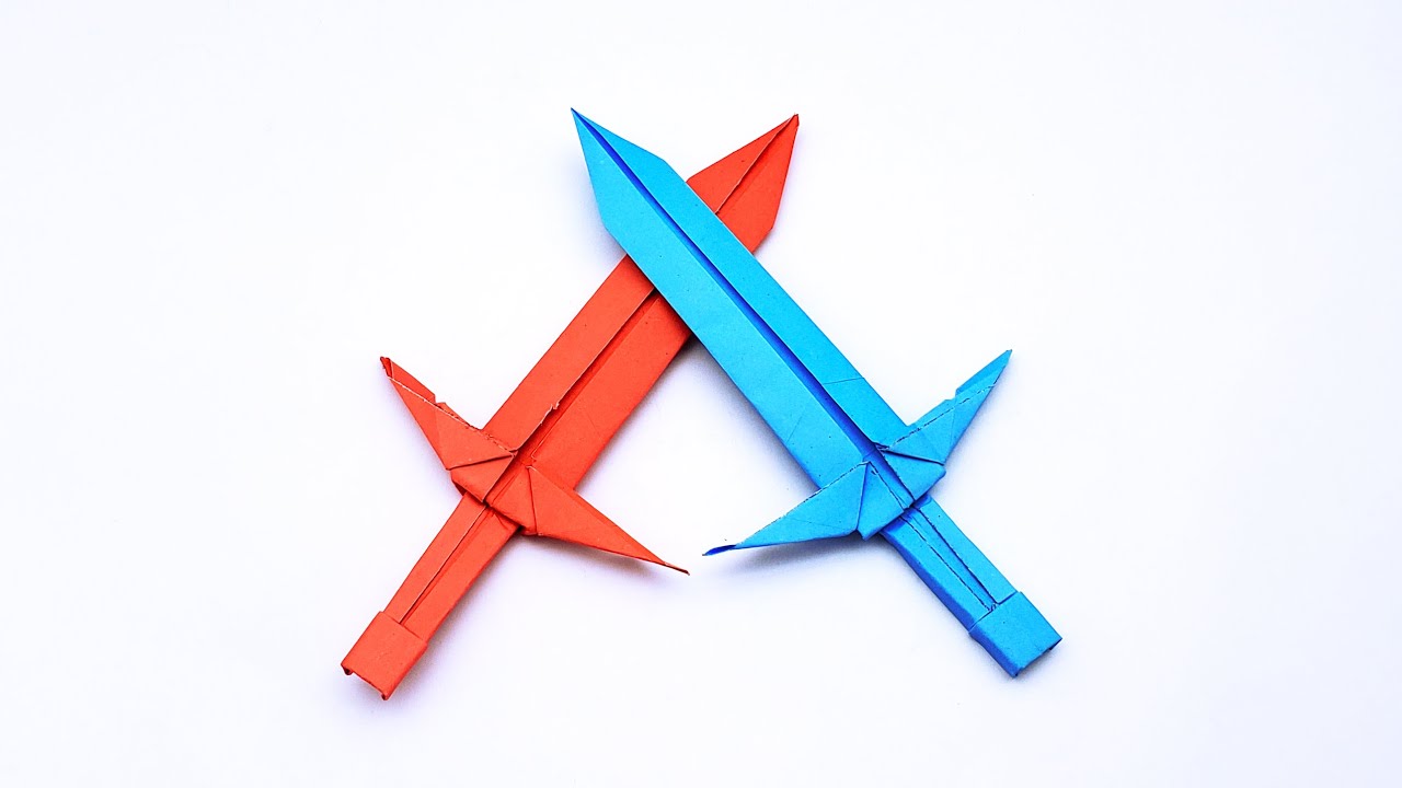 Handmade Origami Ninja Paper Sword Toys | Origami Ninja Crafts Making ...