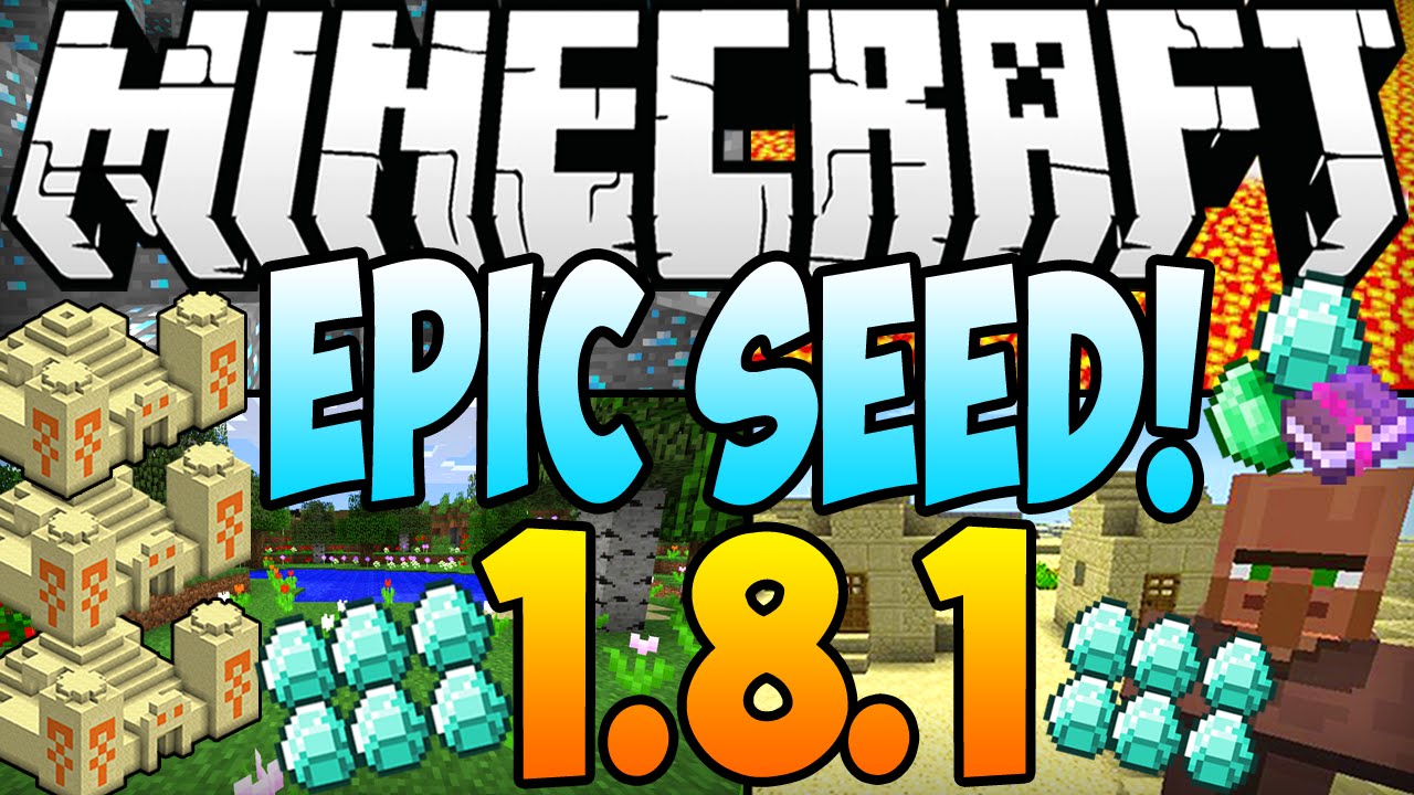 Minecraft 1.8.1 Seeds: EPIC SEED! 12 Diamonds, 3 Temples, 2 Dungeons, 3 ...