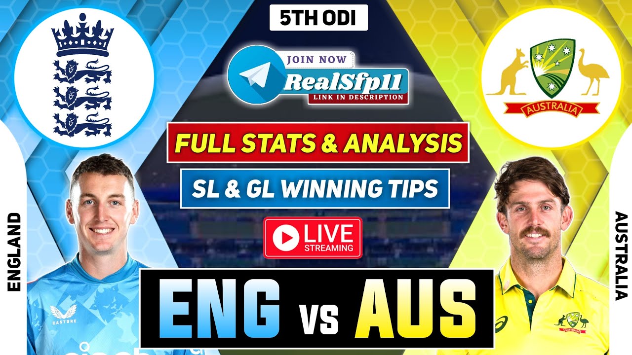 🔴 Live ENG vs AUS Dream11 Prediction Today AUS vs ENG Dream 11 Team of ...