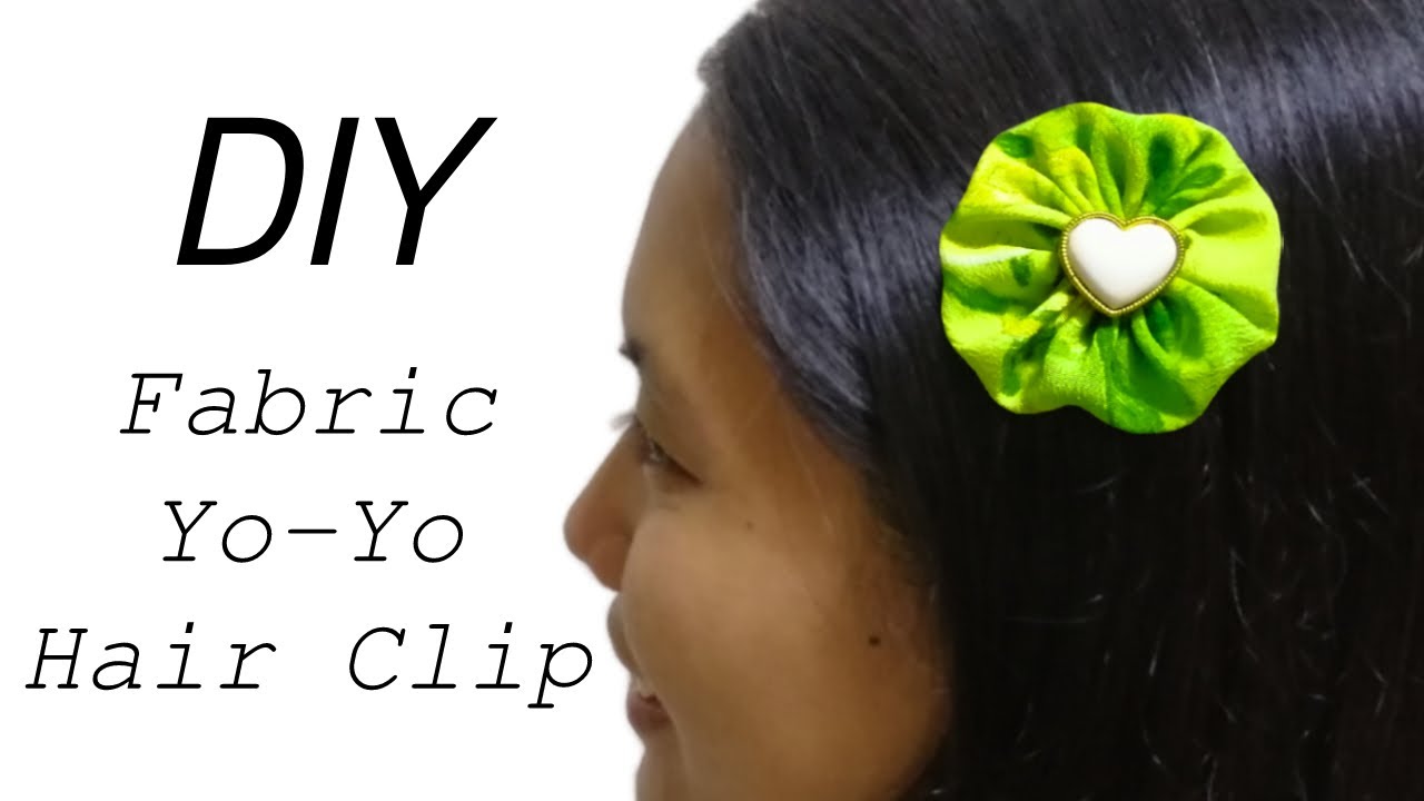 Tutorial on How to Make a Fabric Yo-Yo Hair Clip - YouTube