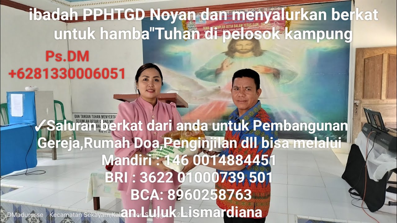 ibadah PPHTGD Noyan dan menyalurkan berkat Tuhan kepada Hamba Tuhan ...