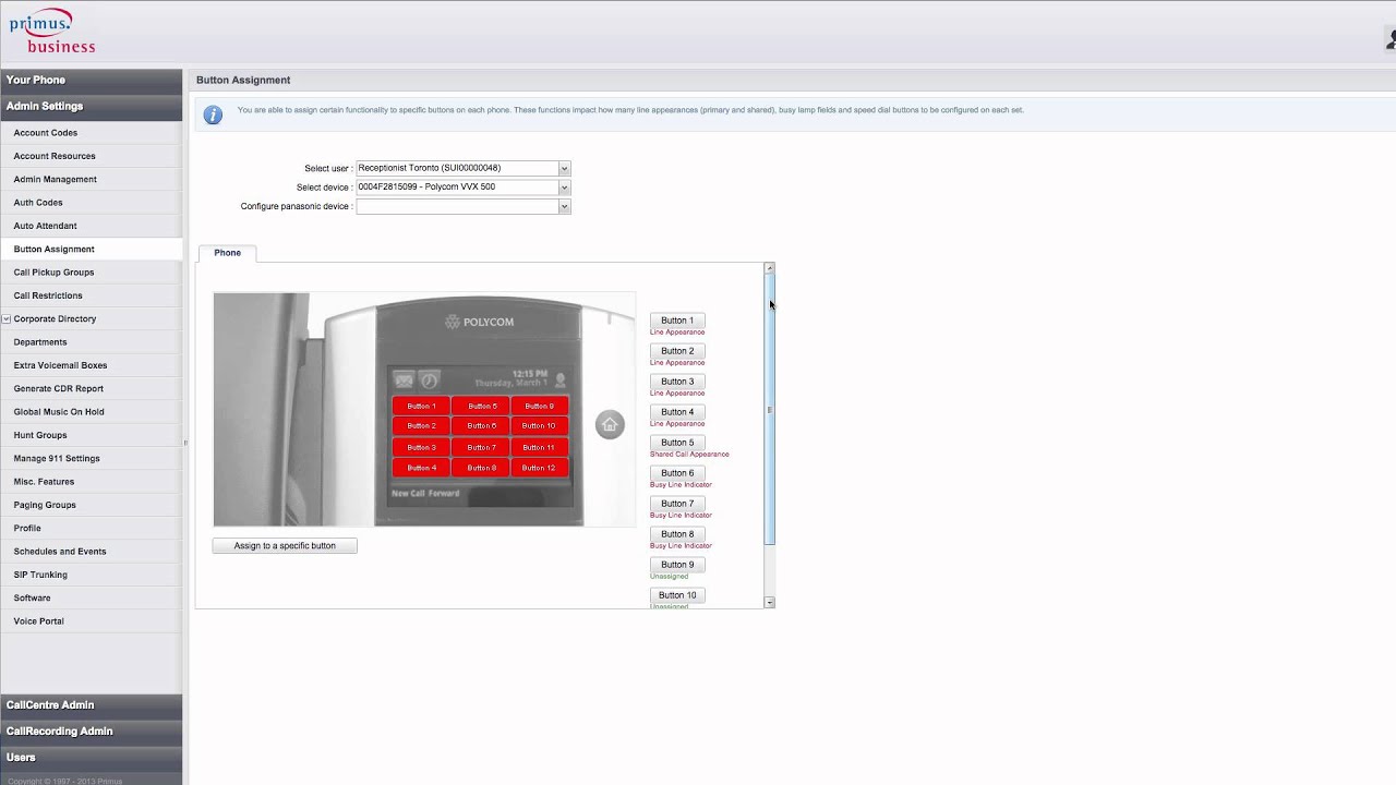Primus Hosted Phone System - Speed Dial Setup - YouTube