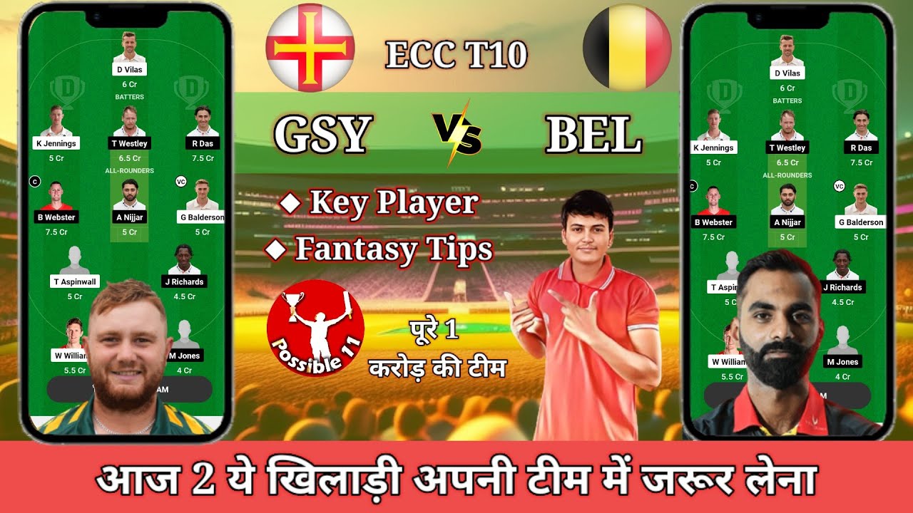 GSY vs BEL Dream11 Prediction🔥| GSY vs BEL Dream11 Prediction Today ...
