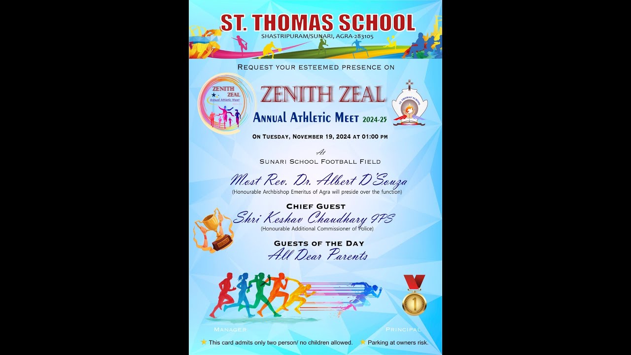 St.Thomas School Sunari Agra -- Zenith Zeal Annual Athletic Meet 2024 ...