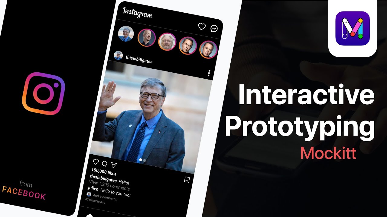 Interactive Application Prototyping using Mockitt - Instagram Clone ...