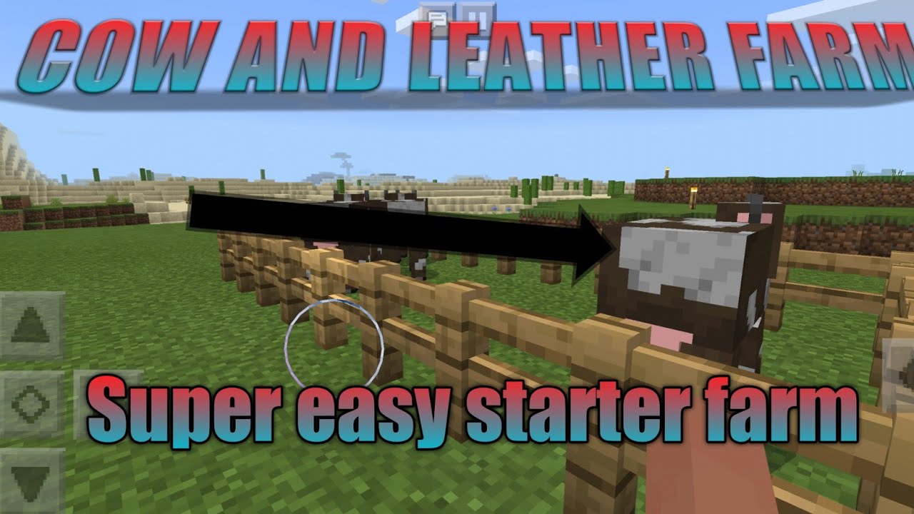 COW AND LEATHER FARM | EASY| my minecraft world | episode 4 - YouTube