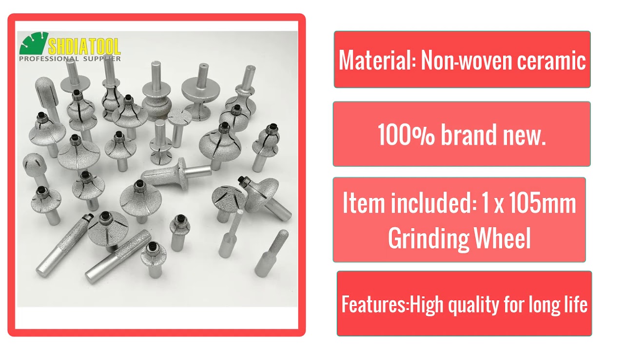 Vacuum Brazed Diamond Router Bits With 1/2" Shank For Stone Router ...