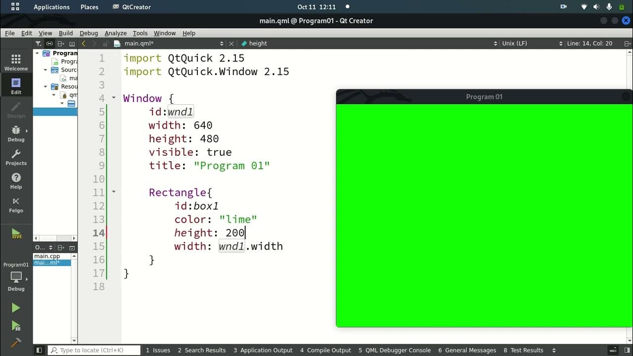 01 Pengenalan Objek dan ID Pada QML / QtCreator - YouTube